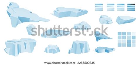 Cartoon Floating Ice Frozen Arctic Blocks Stock Vector Royalty Free 2285600335 Shutterstock