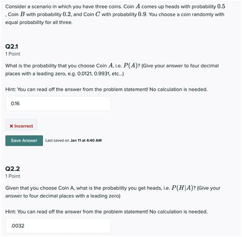 Solved Consider A Scenario In Which You Have Three Coins Chegg Com