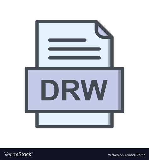 Drw File Document Icon Royalty Free Vector Image