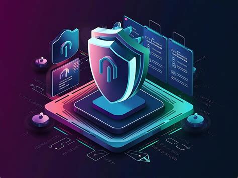 Digital And Cyber Security Data Protection Encryption Shield And Secure Network Systems