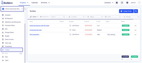 How To Create To Dos And Subtasks In Buildern