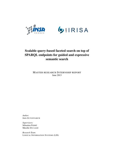 pdf scalable query based faceted search on top of sparql endpoints