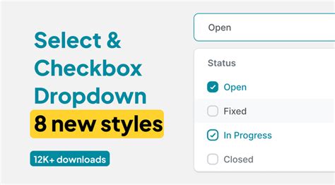 8 Dropdown Select Checkbox Styles Figma