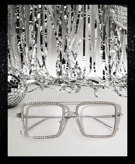 Diva Sparkle Silver Glitter Eyeglass Frames And Glasses