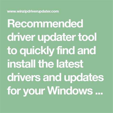 Recommended Driver Updater Tool To Quickly Find And Install The Latest Drivers And Updates For