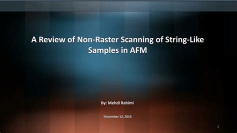 pdf a review of non raster scanning of string like samples in afm