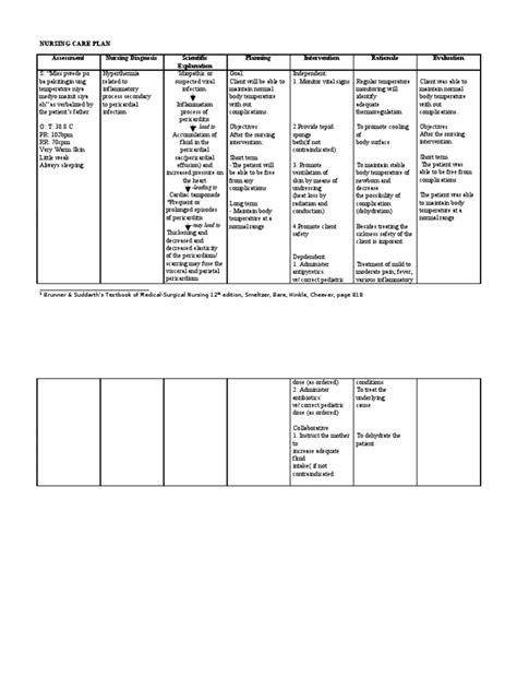 Nursing Care Plan Pericarditis Patient Pdf Rtt Epidemiology