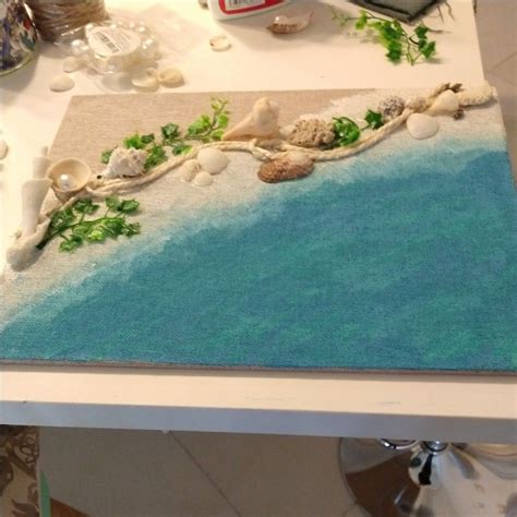 Beach Art Shell Art Beach Window Shell Window Beach Glass Etsy