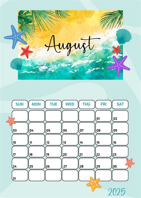 August Calendar Template Template Excel Template For Tracking