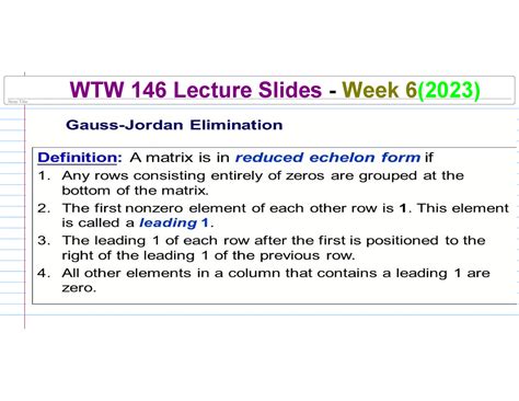 Wtw 146 Lecture Slides Week 62023 Wtw 146 Definition Two