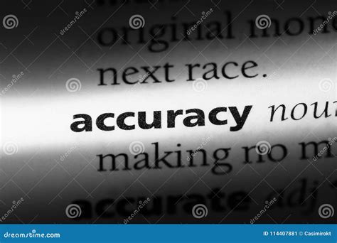 Accuracy Stock Image Image Of Closeup Concept English 114407881