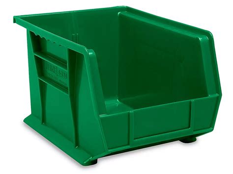 Plastic Stackable Bins 11 X 8 X 7 Green S 12416g Uline