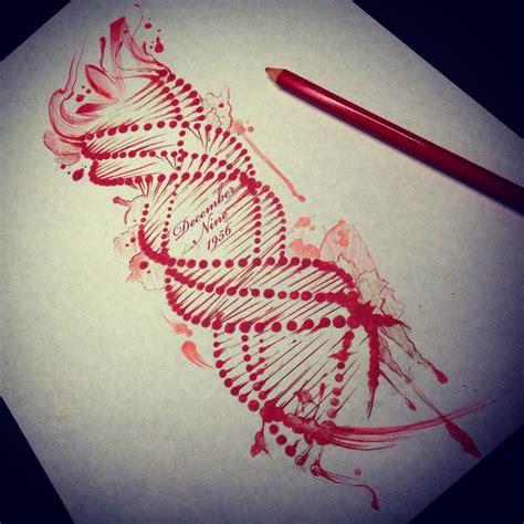 Dna Sketch Drawing Dna Tattoo Dna Art Science Tattoo