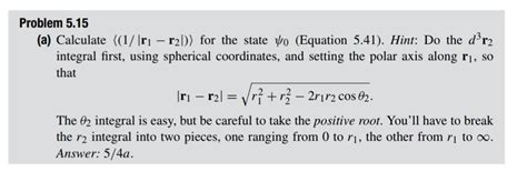 Solved Problem 5 15 a Calculate 1 rı r2 for the Chegg com
