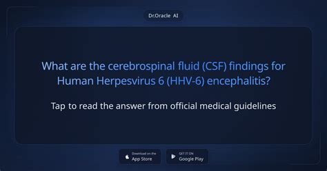 What Are The Cerebrospinal Fluid Csf Findings For Human Herpesvirus 6
