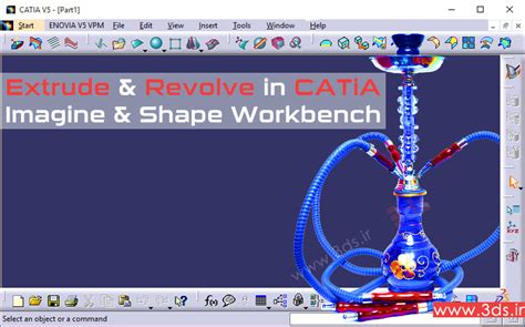 ترسیم سطح به کمک منحنی در محیط Imagine And Shape نرم‌افزار کتیا