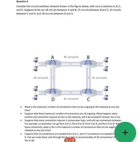 solved question 4 consider the circuit switched network