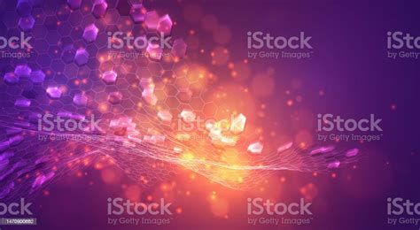 육각형과 추상적 인 벡터 배경 가상 세계의 풍경과 풍경 3d 디자인 3차원 형태에 대한 스톡 벡터 아트 및 기타 이미지 3차원 형태 Brand Name Video