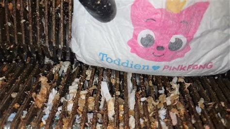 色々なオムツ破砕、 핑크퐁 등등 기저귀 파쇄 Many Diaper Shredding Youtube