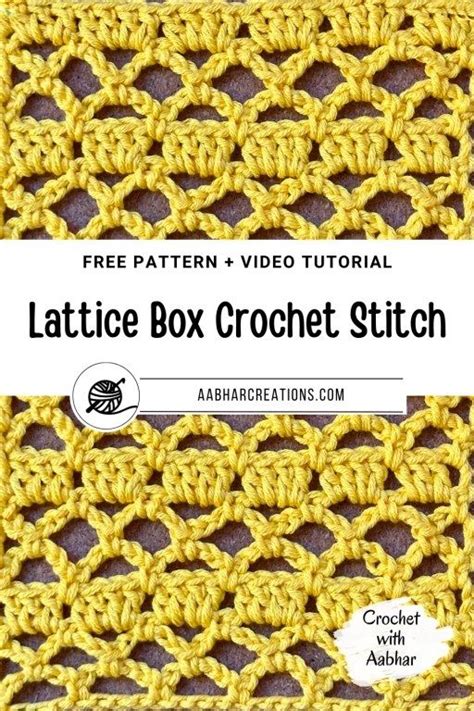 Lattice Box Crochet Stitch Crochet With Aabhar Aabhar Creations