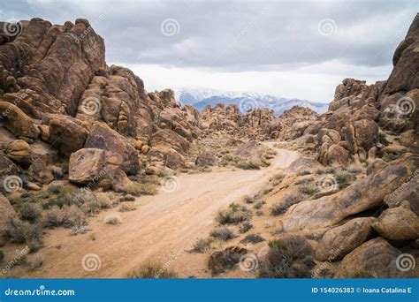 Beautiful Scenery In Alabama Hills In California United States Stock