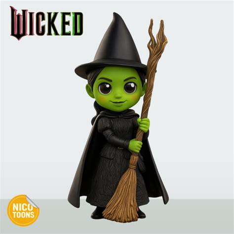 👾 Elphaba Chibi Wicked・ Stl File For 3d Printing・cults