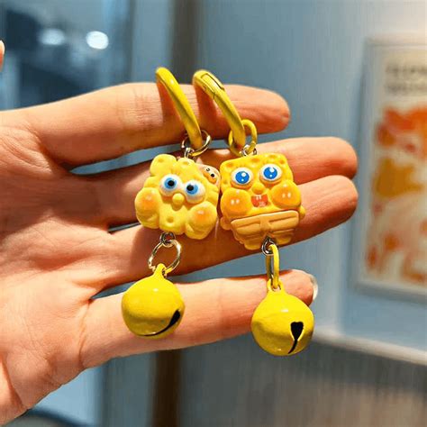 23 Gantungan Kunci Spongebob Patrick Dengan Lonceng Spongebob Patrick Keychain Ganci Id