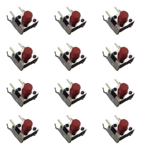 100 Peças Micro Chave Push Button 4 Pinos Dip Protoboard Mercadolivre