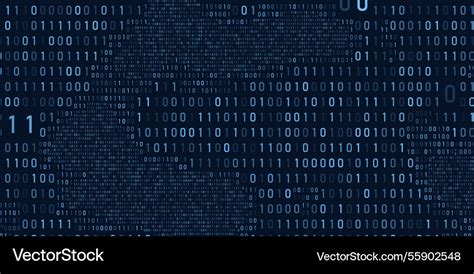 Abstract Binary Code Cloud Background Ai Learning Vector Image