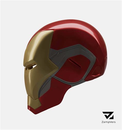 iron man helmet 3d model by zampvers