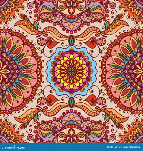 Vector Geometric Pattern With Seamless Texture Stock Vector Illustration Of Decor Floral