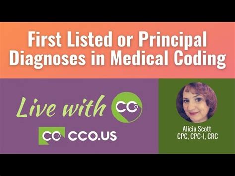 First Listed Or Principal Diagnoses In Medical Coding