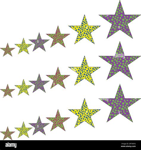 Diffrent Stars Set Black Color Assets For Christmas Stars Festival