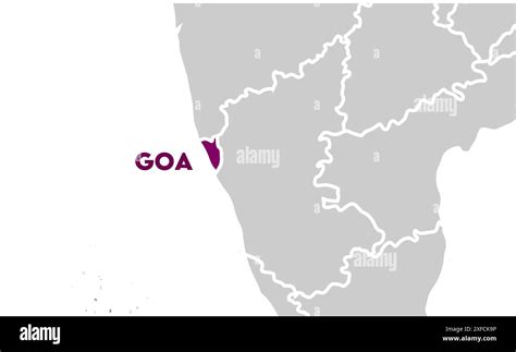 Goa Map Highlighted1 State Of India Republic Of India Government Political Map Modern Map