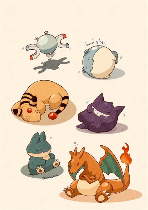 Zozozoshion Ampharos Charizard Gengar Magnemite Munchlax Spheal