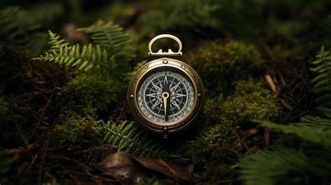 Premium Ai Image Compass In The Dark