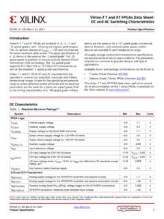 Virtex T And XT FPGAs Data Sheet DC And AC Switching Virtex T And Xt Fpgas Data Sheet