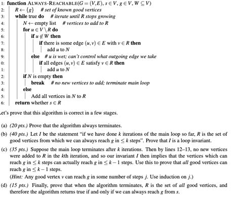 110 pts an iterative graph algorithm suppose you