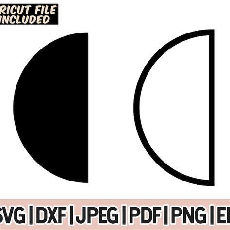 Half Circle Svg Etsy