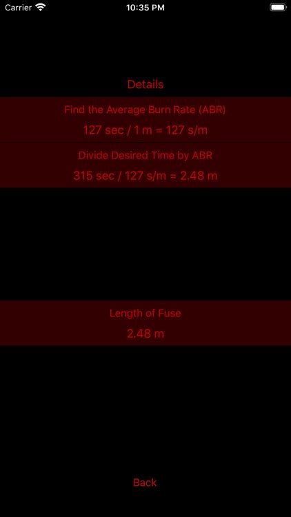 Time Fuse Calculator By Scott Richards