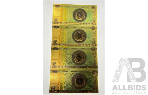 Gold Foil Novelty Bitcoin Notes Lot 1571060 Allbids