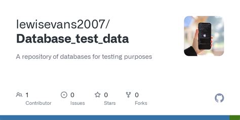 Github Lewisevans2007databasetestdata A Repository Of Databases