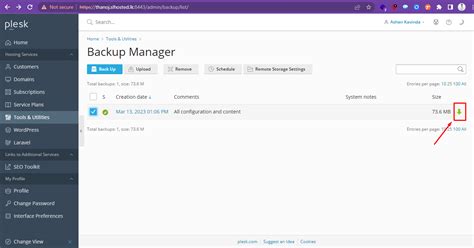 downloading backup files from server knowledgebase srilanka hosting
