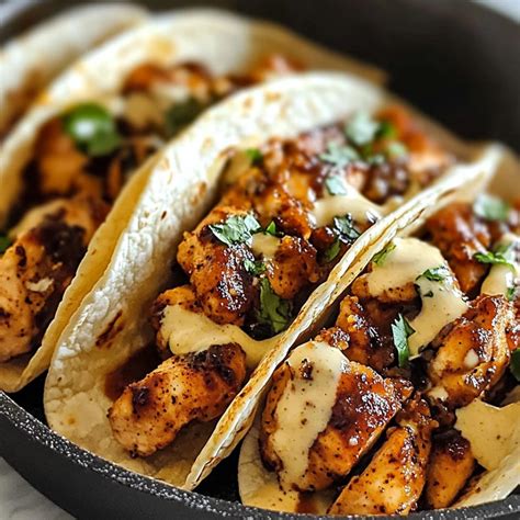 Garlic Butter Honey Bbq Chicken Tacos