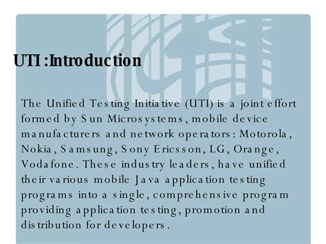 Unified Testing Criteria Utc Ppt Computer Software And