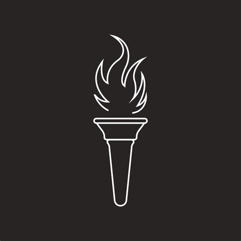 Torch Icon Vector 10820558 Vector Art At Vecteezy