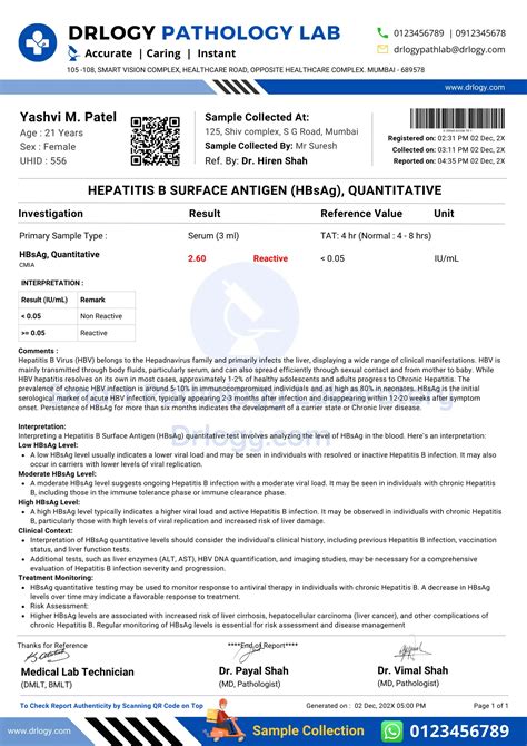 Hepatitis B Surface Antigen Hbsag Quantitative Test Explained Drlogy