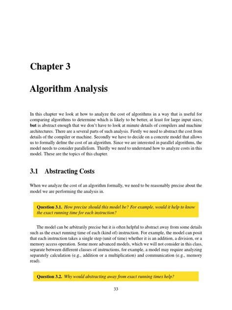 Algorithm Analysis 31 Abstracting Costs Pdf Parallel Computing