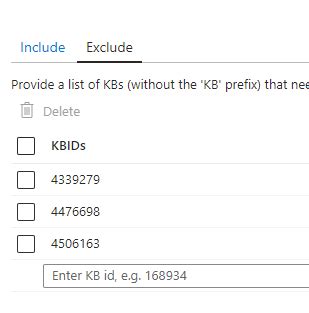 Windows How To Add KB Exclusions Using Azure Powershell When Creating A Software Update