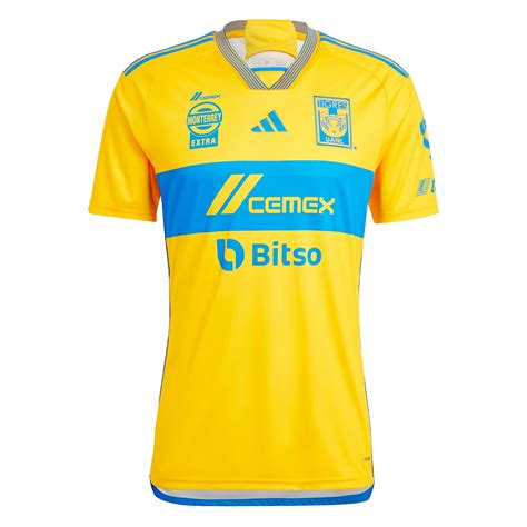 Adidas Mens Tigres Uanl 202324 Home Jersey Goldblue Azteca Soccer